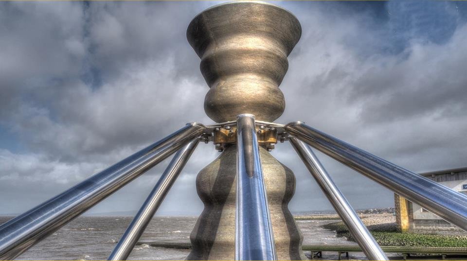 Pete Moser rings the Morecambe Bell in May 2020 - Time and Tide Bell