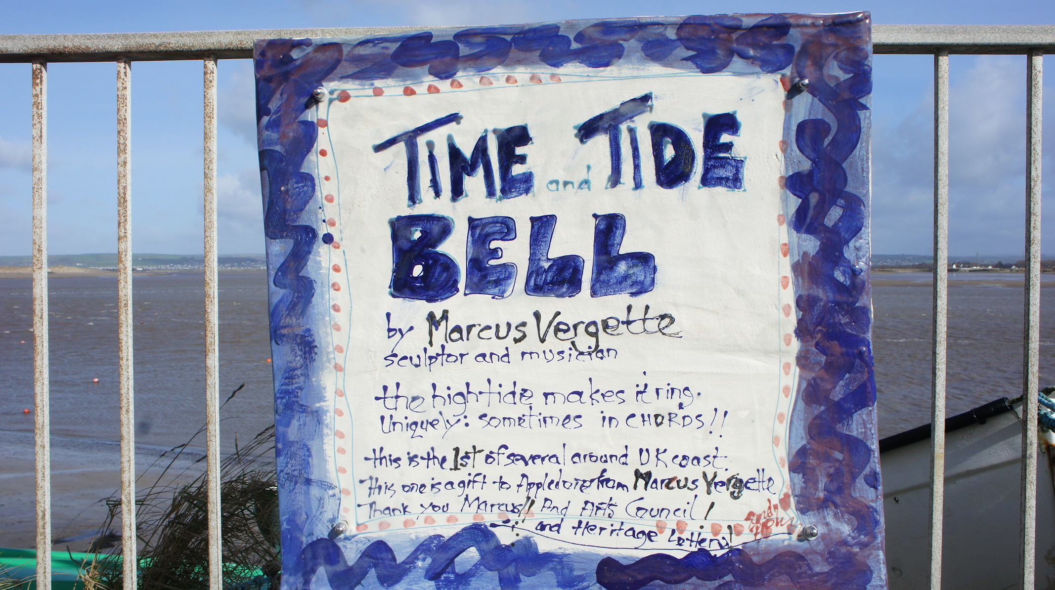 New signage for the bell - Time and Tide Bell