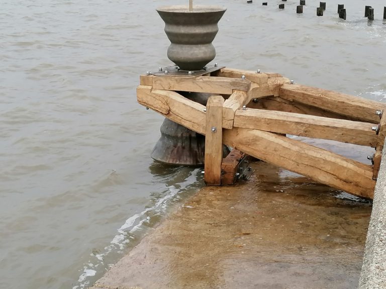 The Harwich bell is installed - Time and Tide Bell