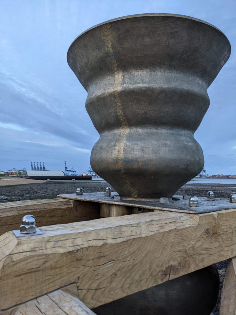 The Harwich bell is installed - Time and Tide Bell